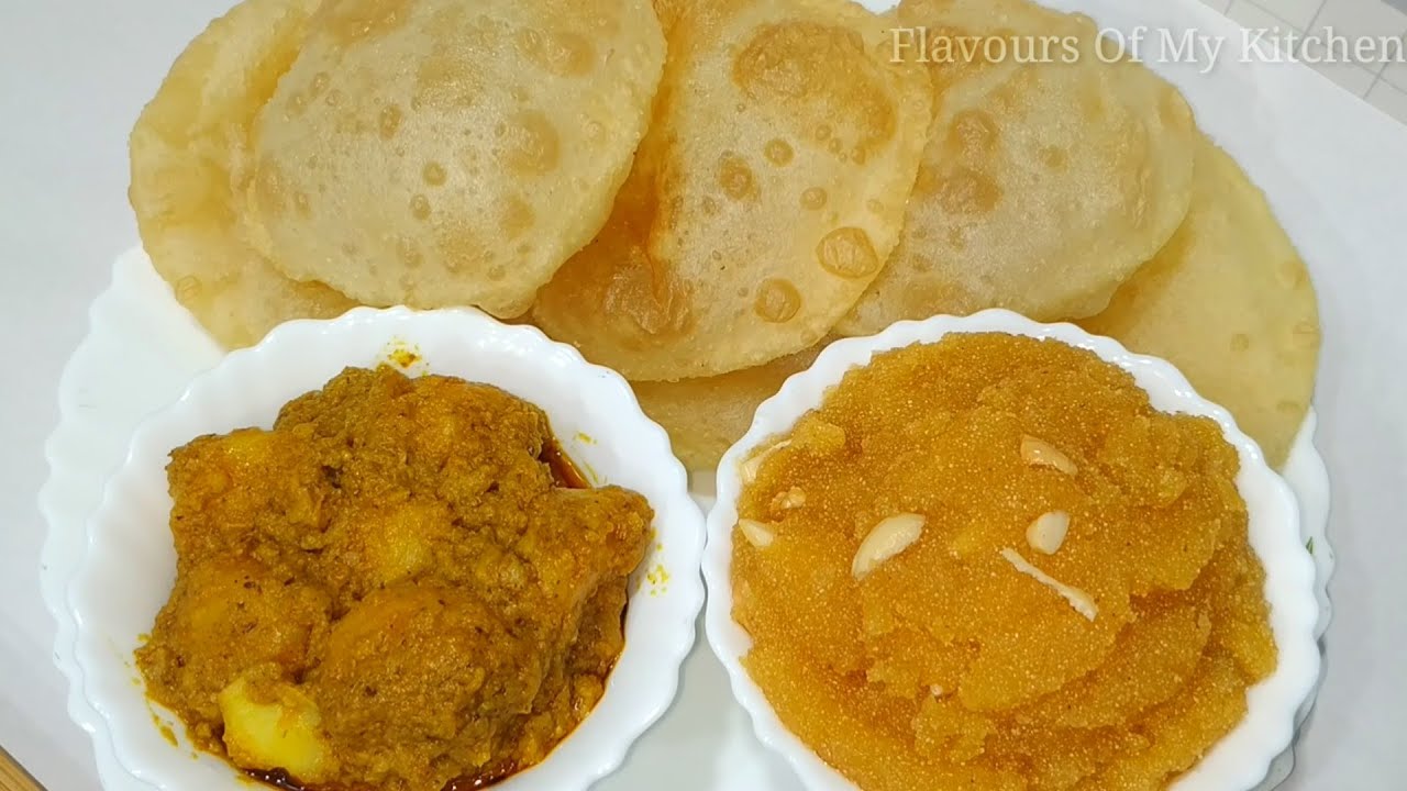 Luchi Aloo Dum For Breakfast - लूची आलू दम - YouTube