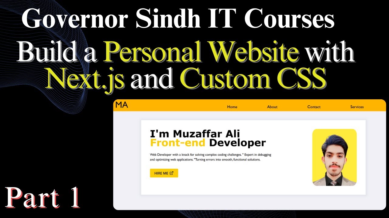How to Create a Website using Next.js and Custom CSS | Learn to Build a ...