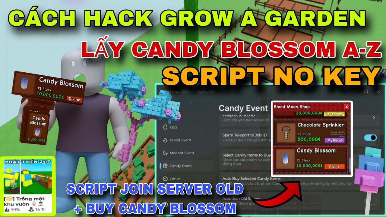 Hướng Dẫn Cách Hack Script Lấy Candy Blossom Trong Grow A Garden ...