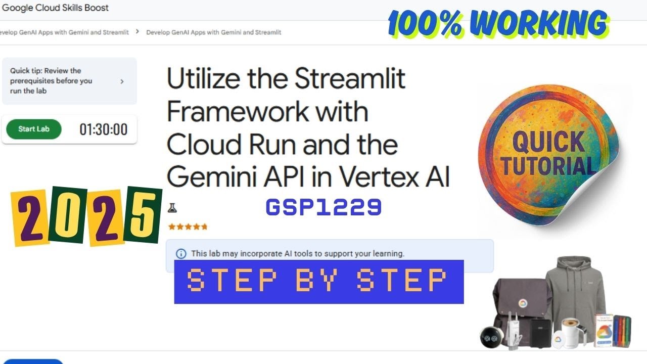 Utilize the Streamlit Framework with Cloud Run and the Gemini API in Vertex AI | GSP1229 | # ...