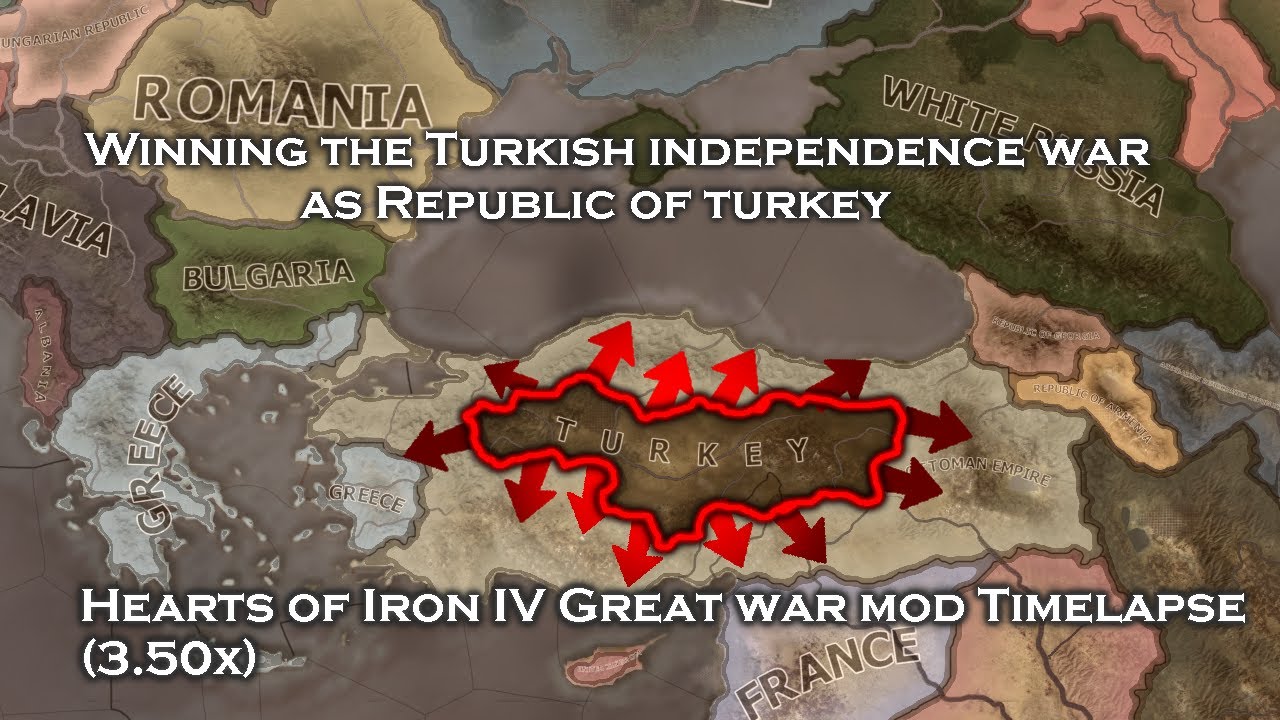 HOI4 - Winning Turkish Independence war as Republic of Turkey | Great ...