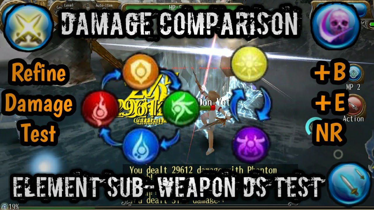 Toram Online - Perbandingan Damage Refine dan Element Pada Sub-Weapon ...