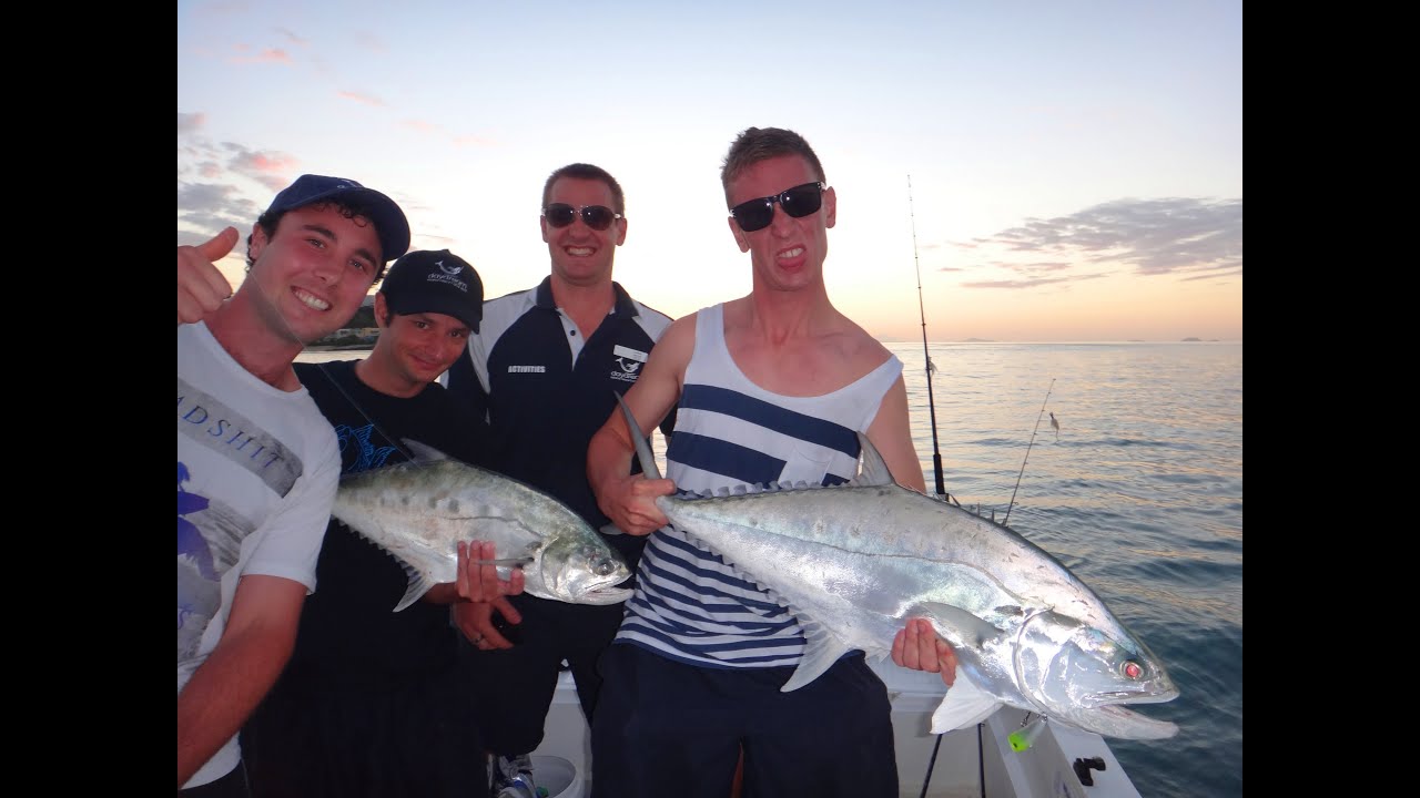 Whitsunday (Day Dream Island) Queenfish on Okuma Tackle - YouTube