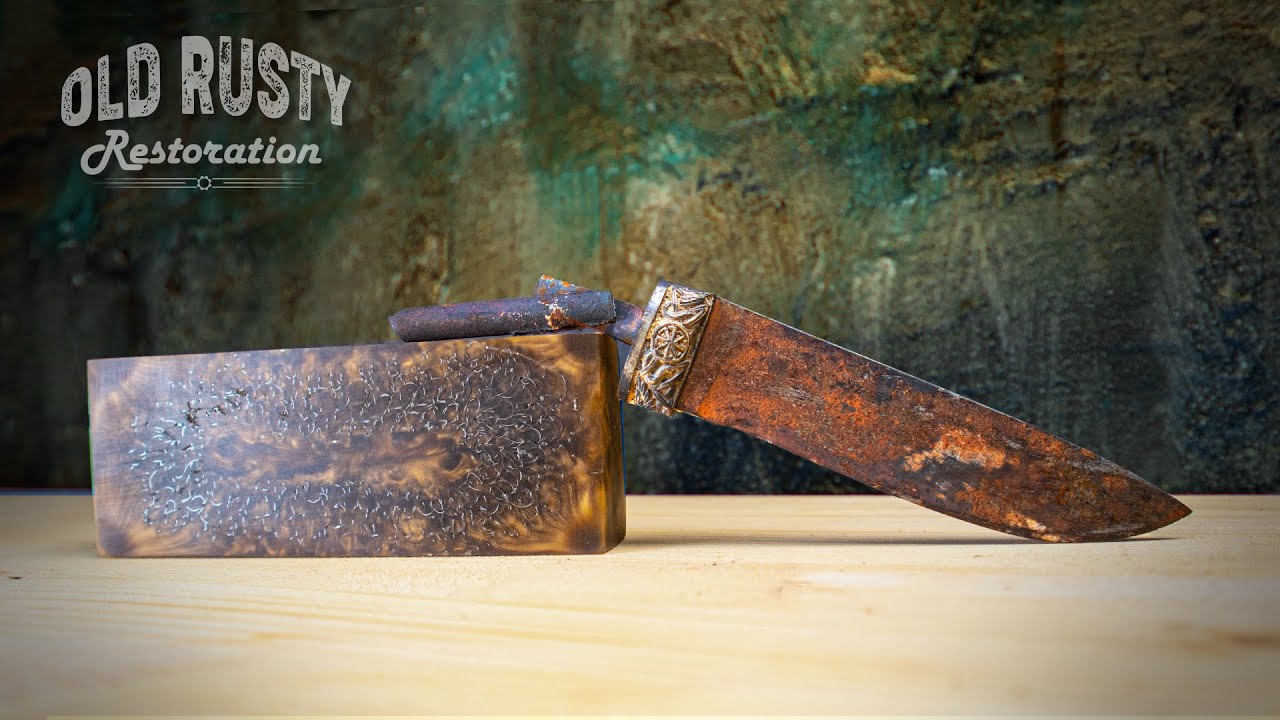 Rusty Knife found in the mountains. Restoration - YouTube