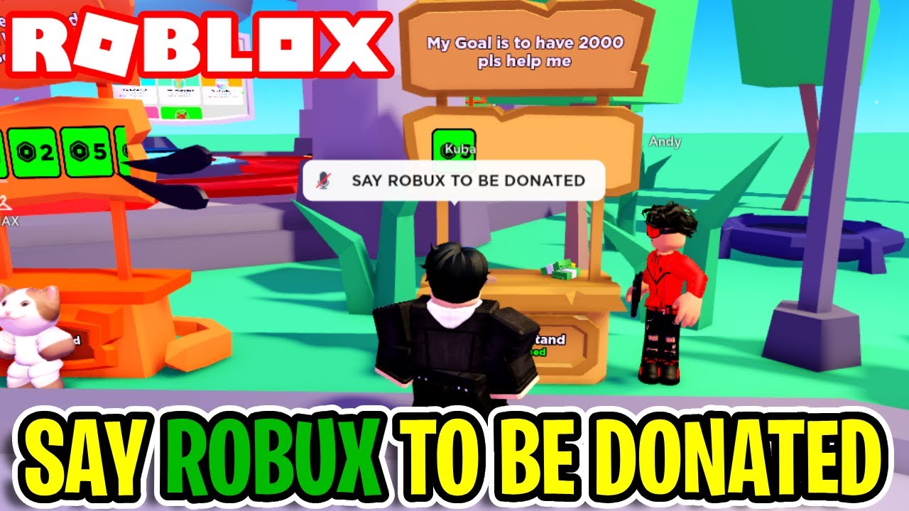 SAY ROBUX TO BE DONATED | Pls Donate | Roblox - YouTube