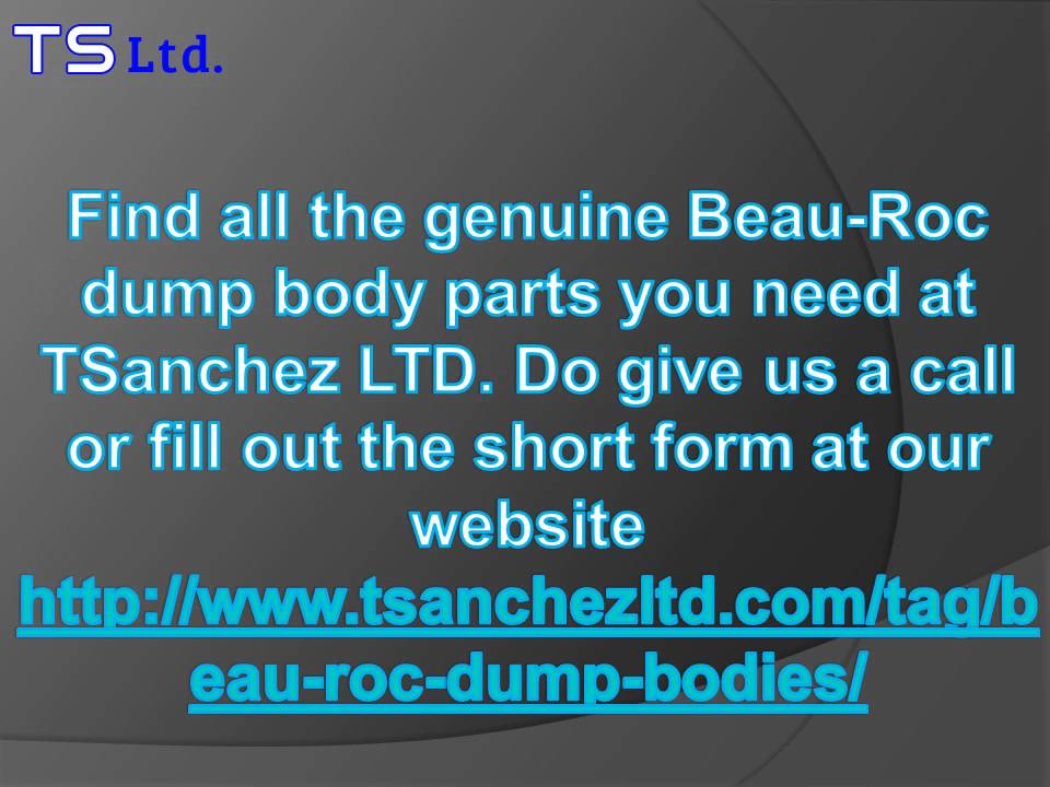 Genuine Beau-Roc Dump Body Parts - YouTube