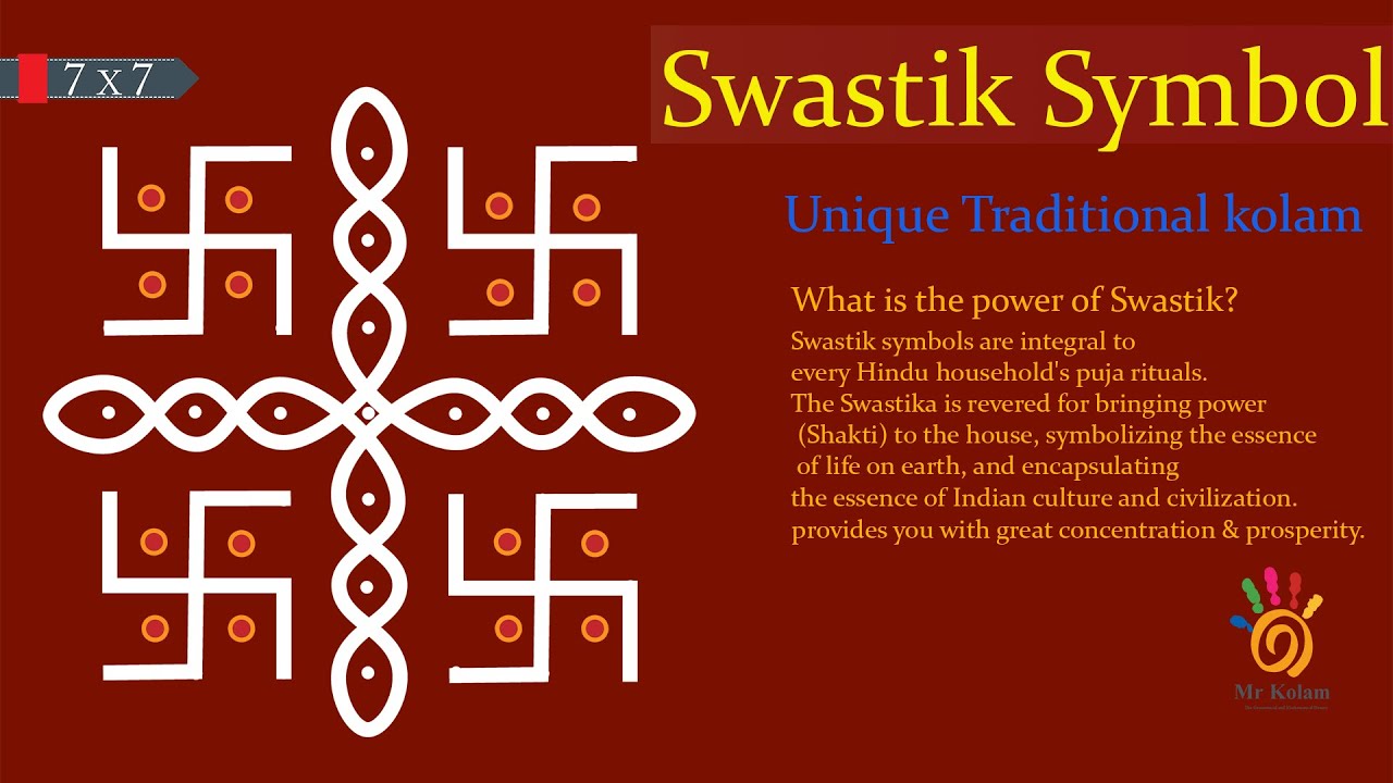 Traditional muggulu & swastik symbol rangoli designs | beautiful ...