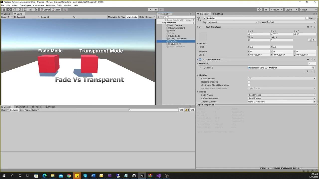 What is The Difference Between Fade and Transparent Unity Shader ...
