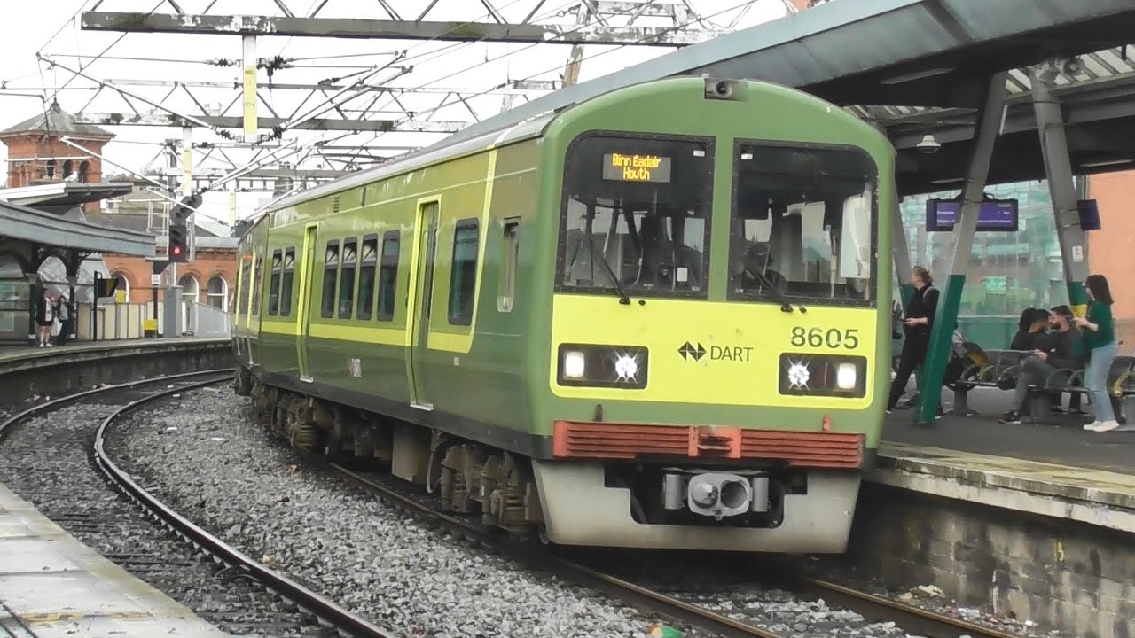 Irish Rail 8500 Class Dart Train 8605 - Connolly Station, Dublin - YouTube