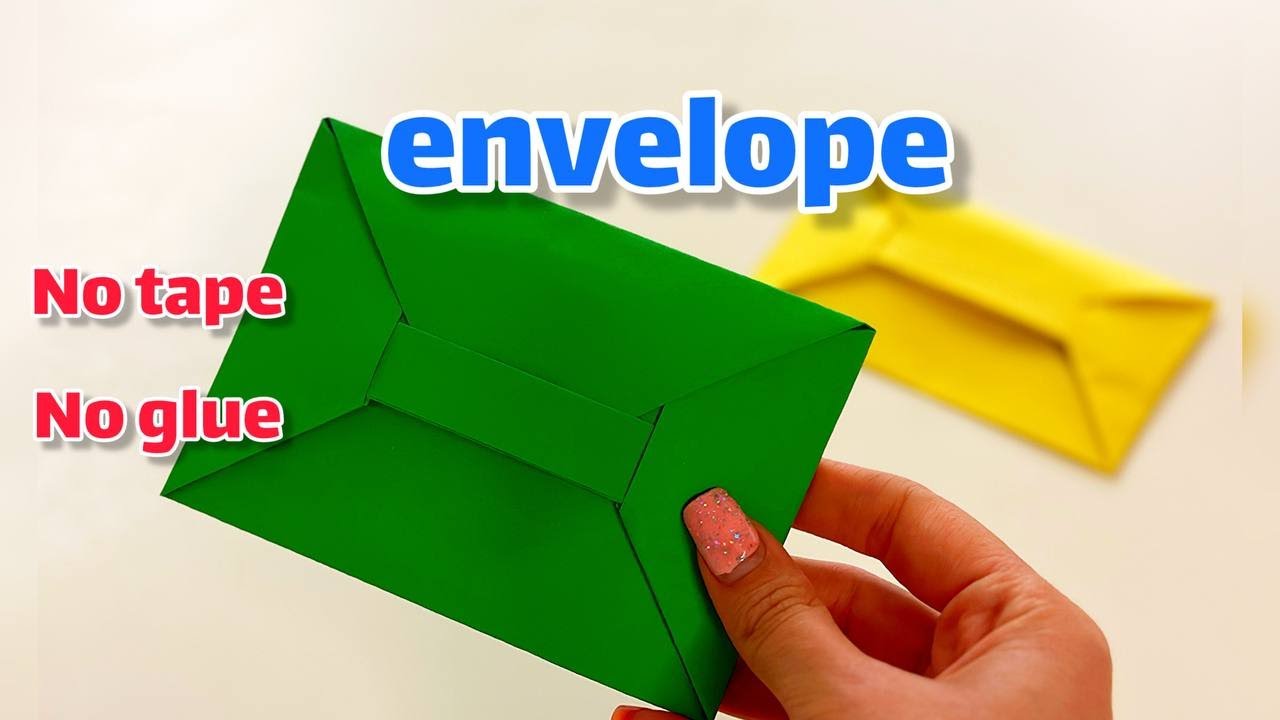 how to make a envelope origami without any glue/paper craft - YouTube