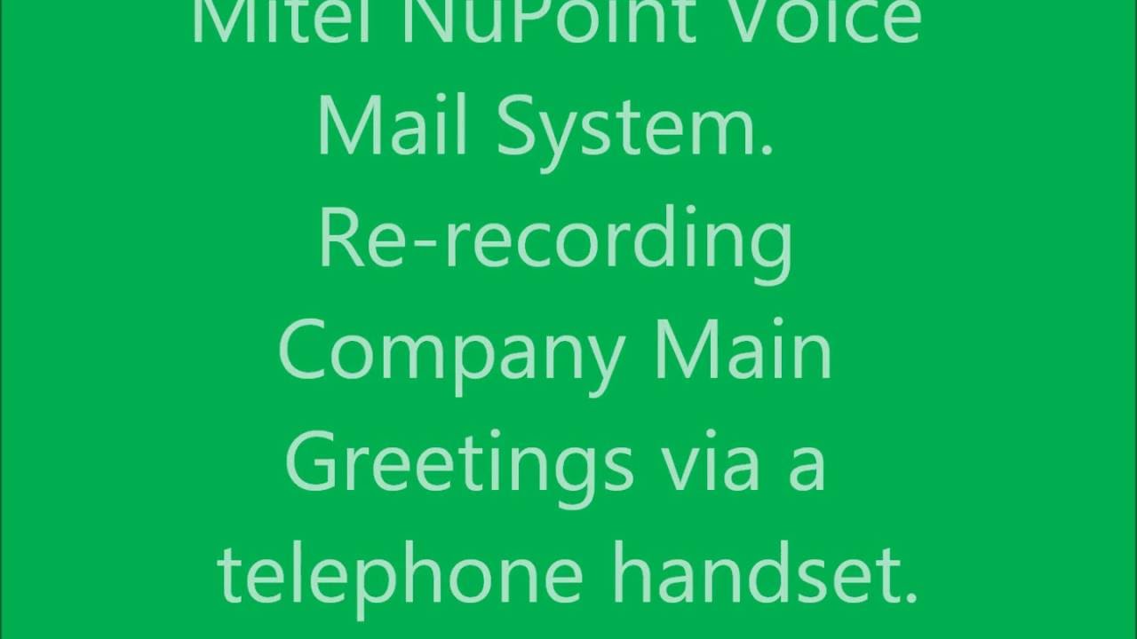 NuPoint: Re-recording Company Main Greetings - Trans-West Network ...