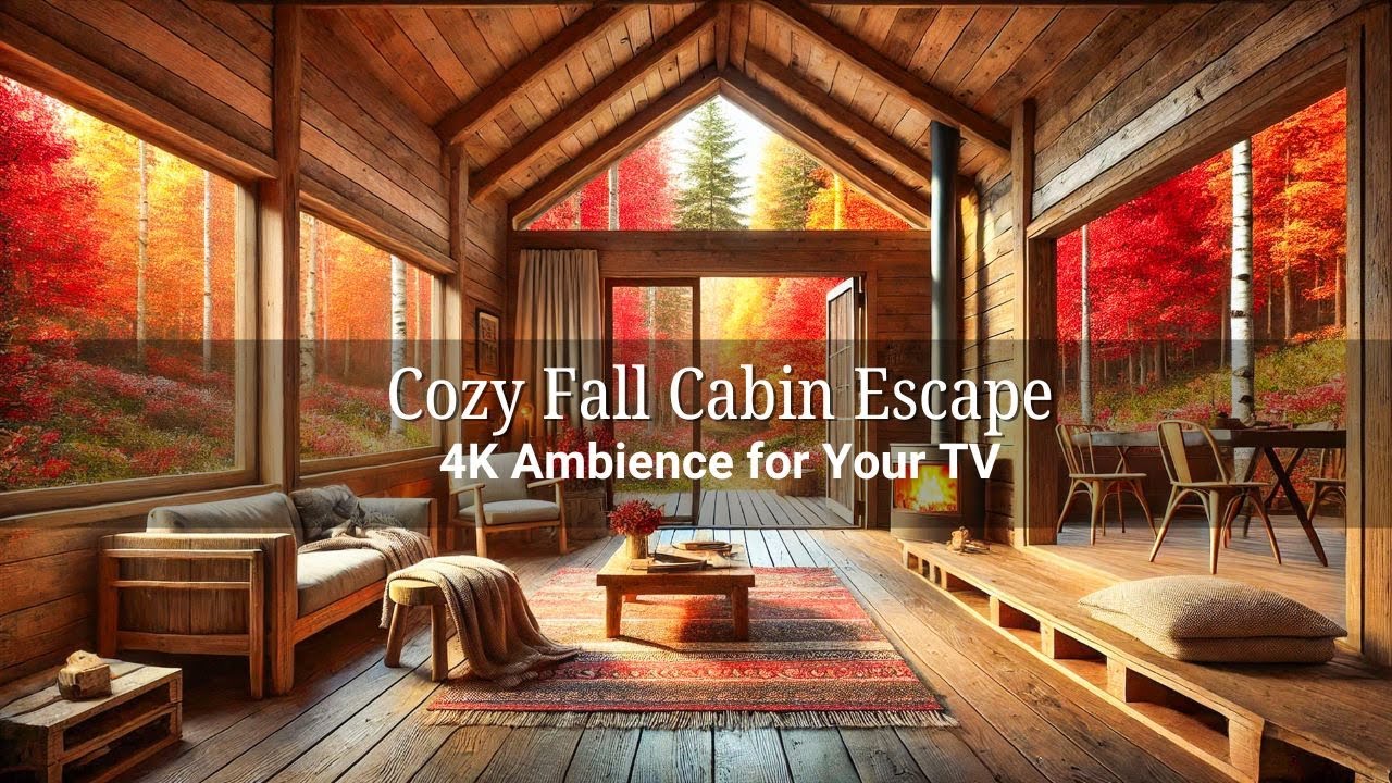 Escape to a Cozy Forest Cabin This Fall | Stunning 4K Ambience for Your ...