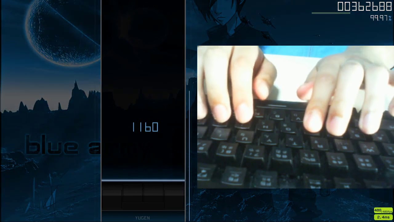 osu!mania DJ SHARPNEL - BLUE ARMY [4k KBSM] - YouTube