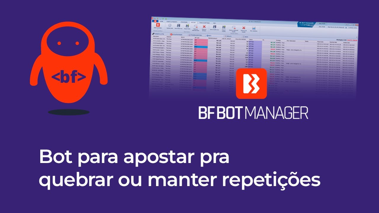 🤖 BOT DE QUEBRA OU MANUTENÇÃO DE REPETIÇÕES! BF BOT MANAGER - YouTube