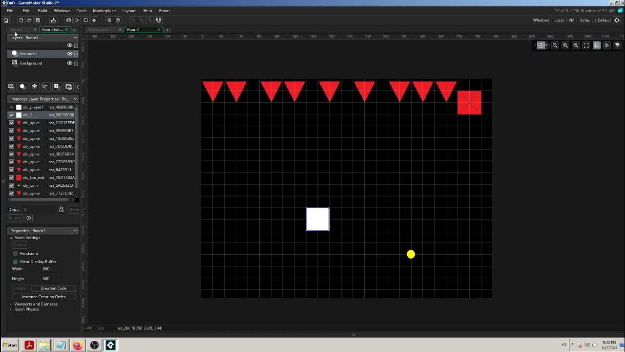 GameMaker Studio 2 D&D blocks - Restart Game - YouTube