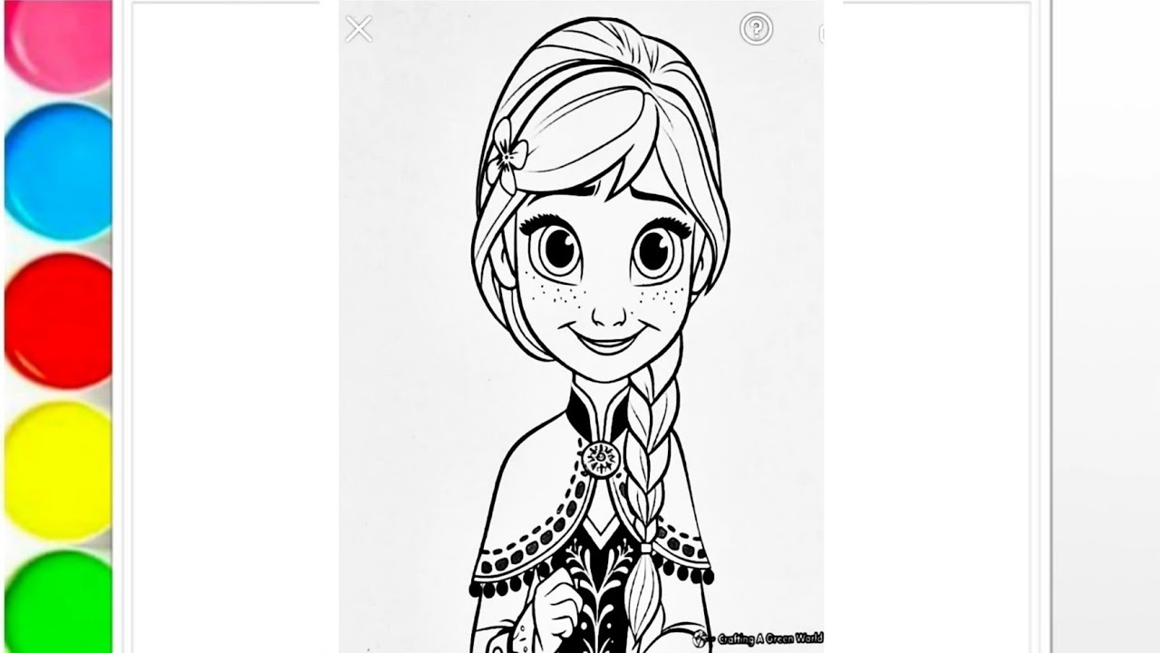 How to draw Anna from Frozen, Disney princess Anna drawing, Frozen ...