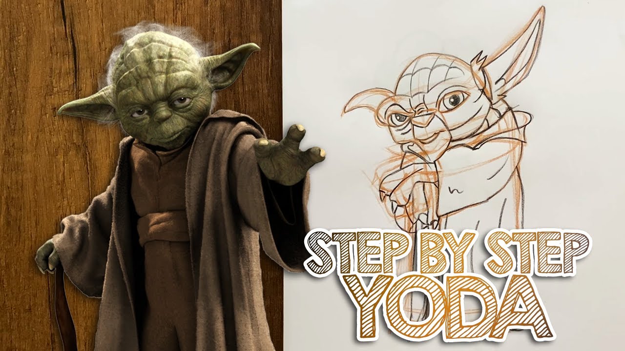 Easy Drawing For Yoda "Star Wars" Step By Step - YouTube
