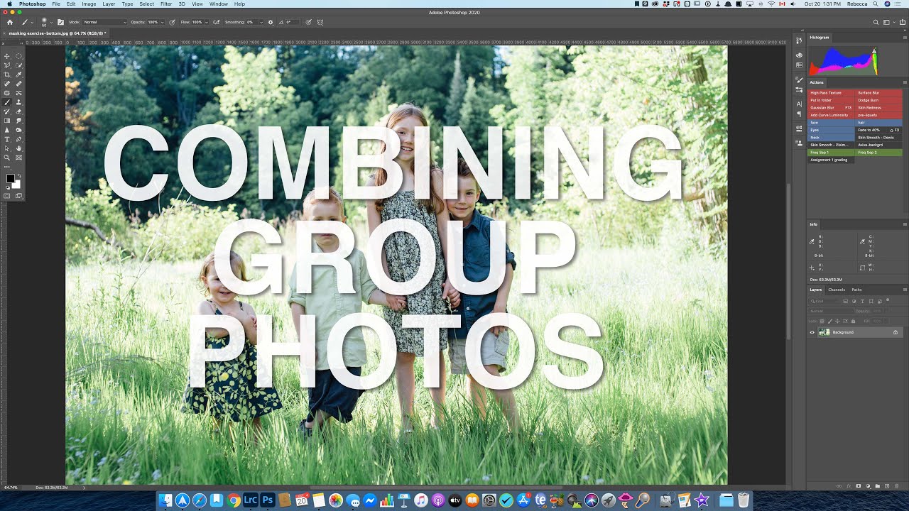 Combining Group Photos in Photoshop - YouTube