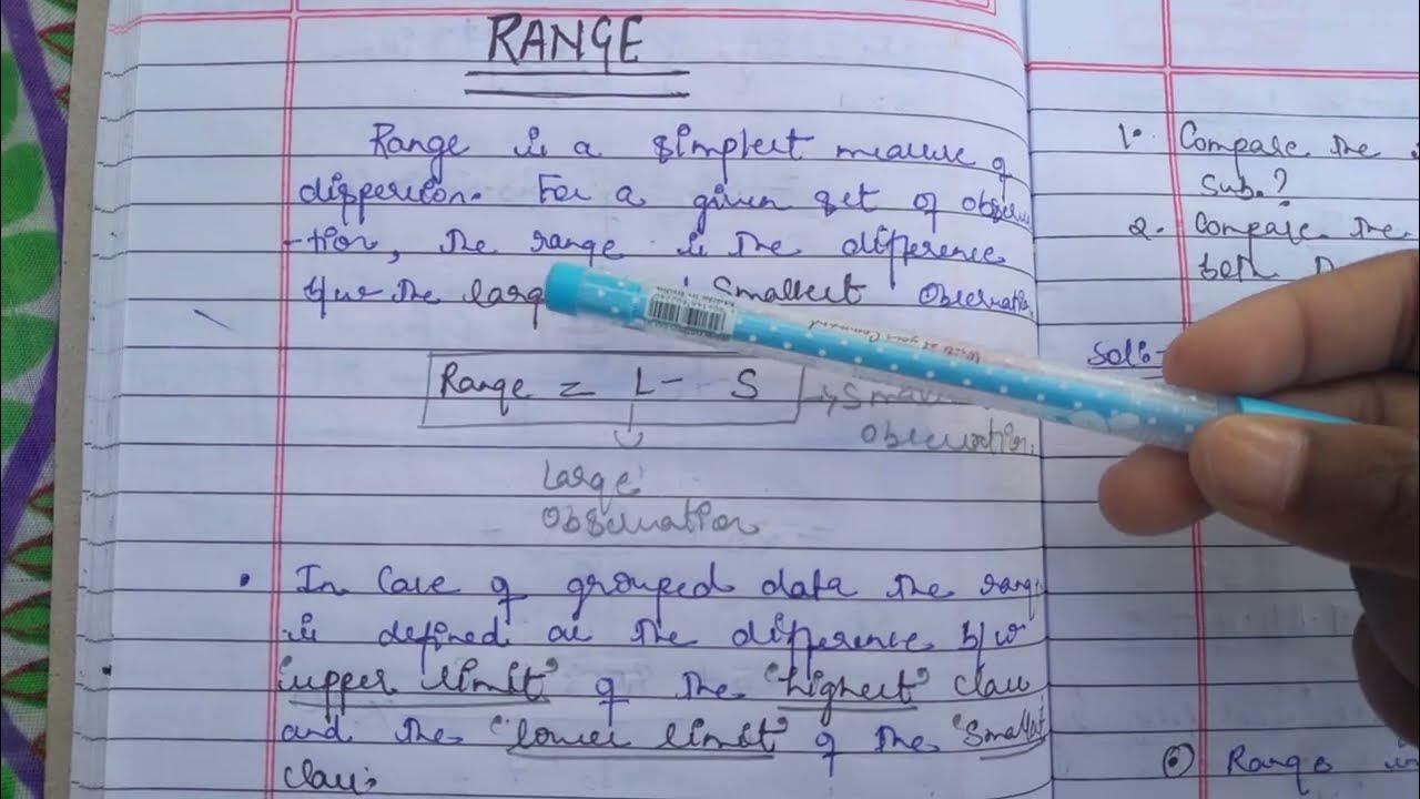 [Q.T.B] UNIT 2 RANGE AND COFFECIENT OF RANGE WITH THE HELP OF EXAMPLE ...