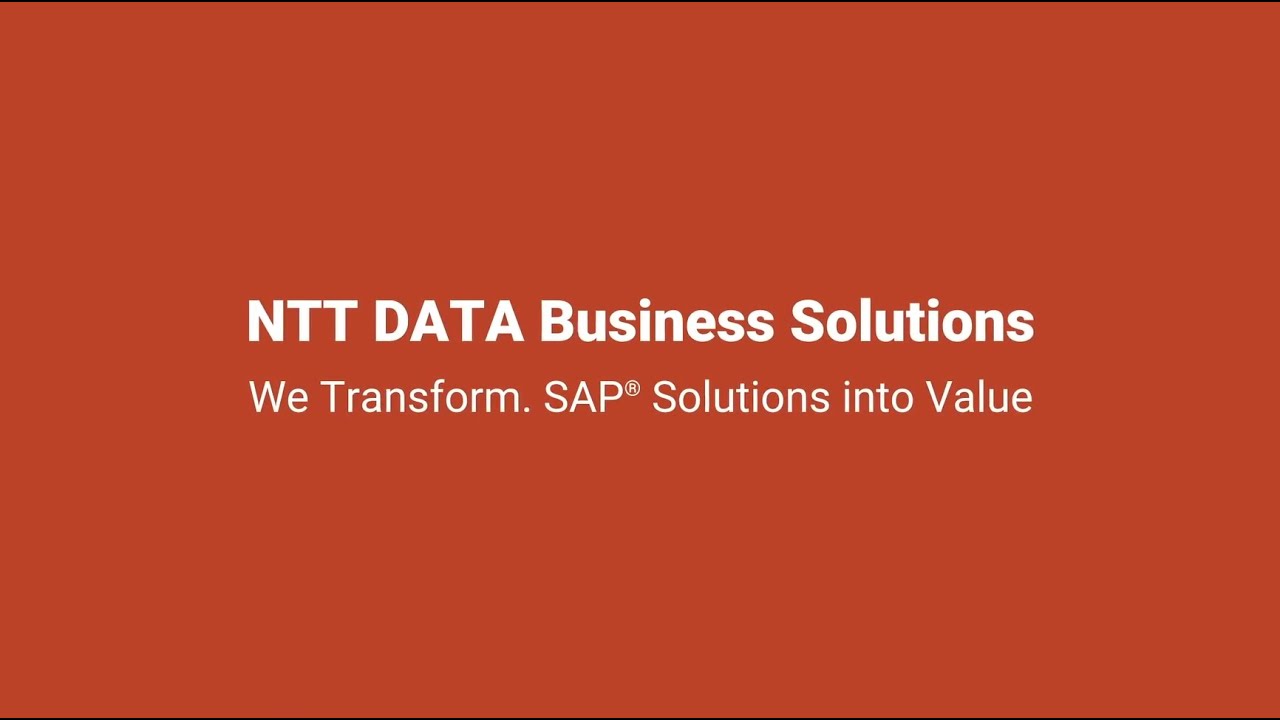 SAP Global Partner | NTT DATA Business Solutions - YouTube