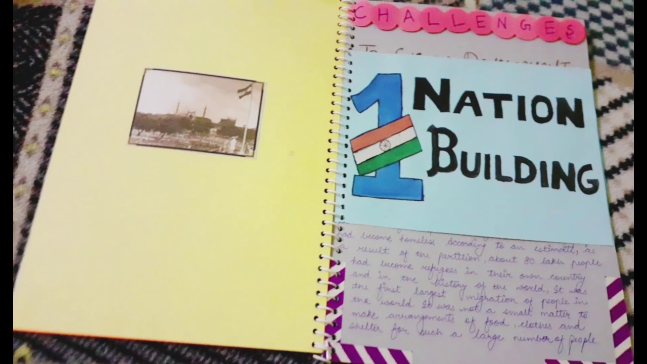 political science practical file class 12(nation building) - YouTube