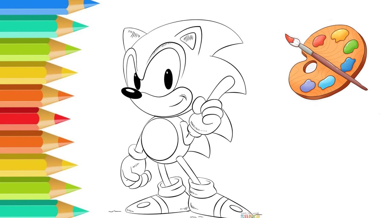 How To Draw sonic The Hedgehong | belajar menggambar dan mewarnai sonic ...
