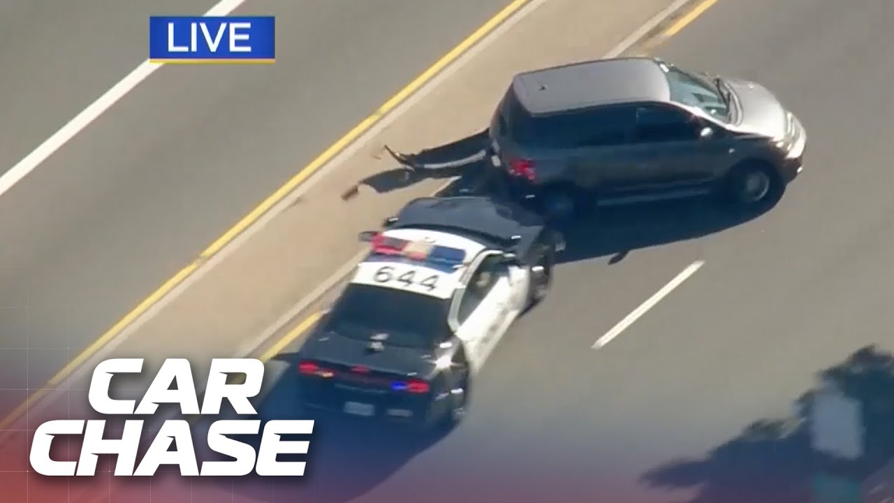 Police try the PIT Maneuver 7 times before getting suspect to stop ...