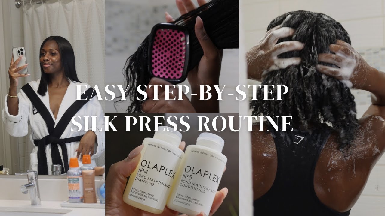 STEP-BY-STEP AT HOME SILK PRESS TUTORIAL - YouTube