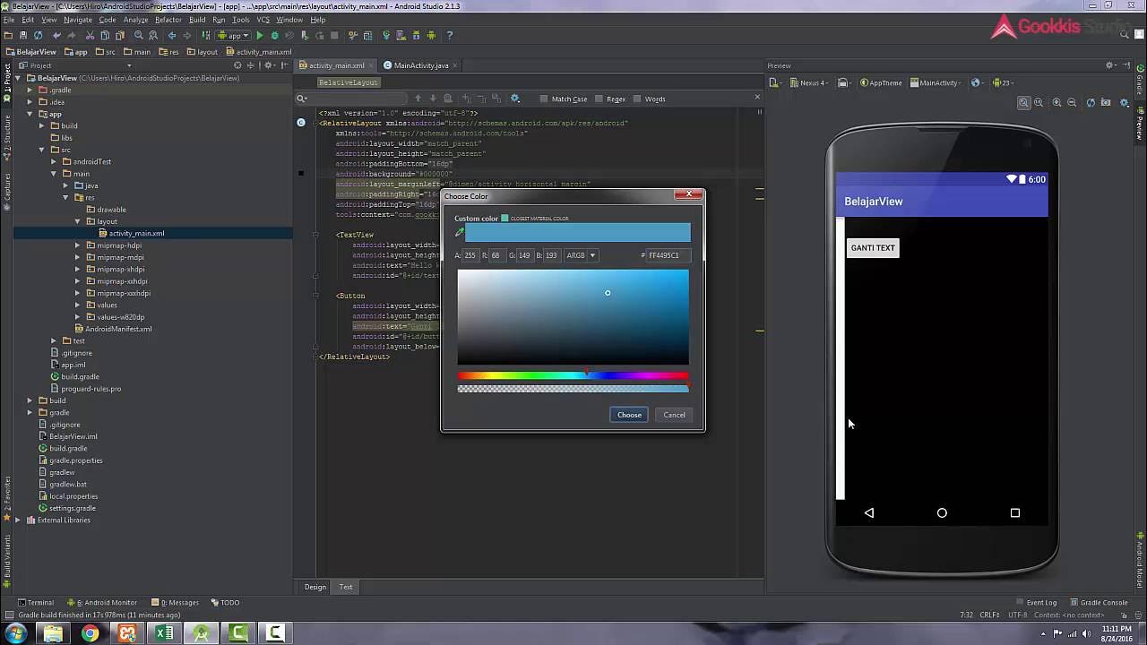 Android Studio - Belajar User Interface (XML Layout) - YouTube
