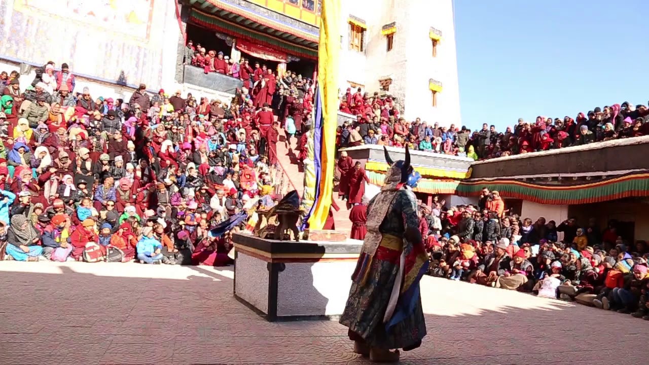 Spituk gustor mask dance Ladakh 2019 Shawa - YouTube