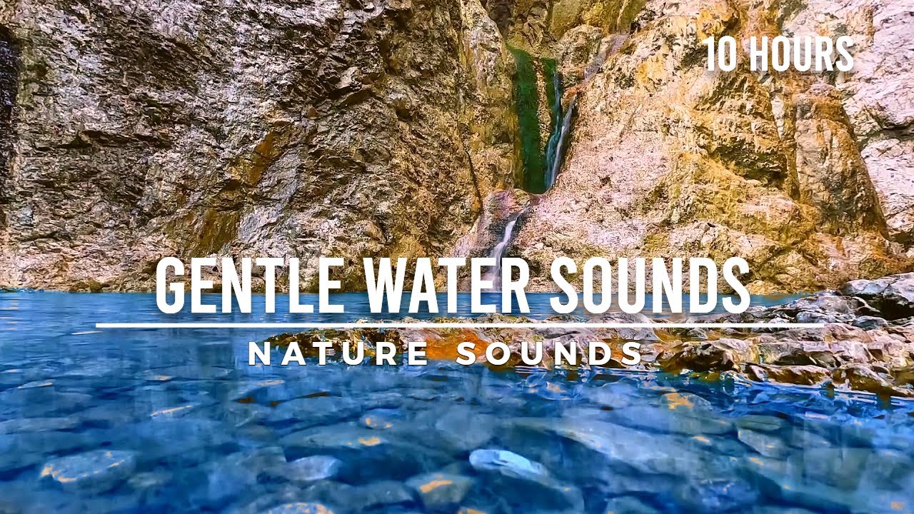 Gentle Water Sounds. Small Waterfall & Water Splashes. Calming ...