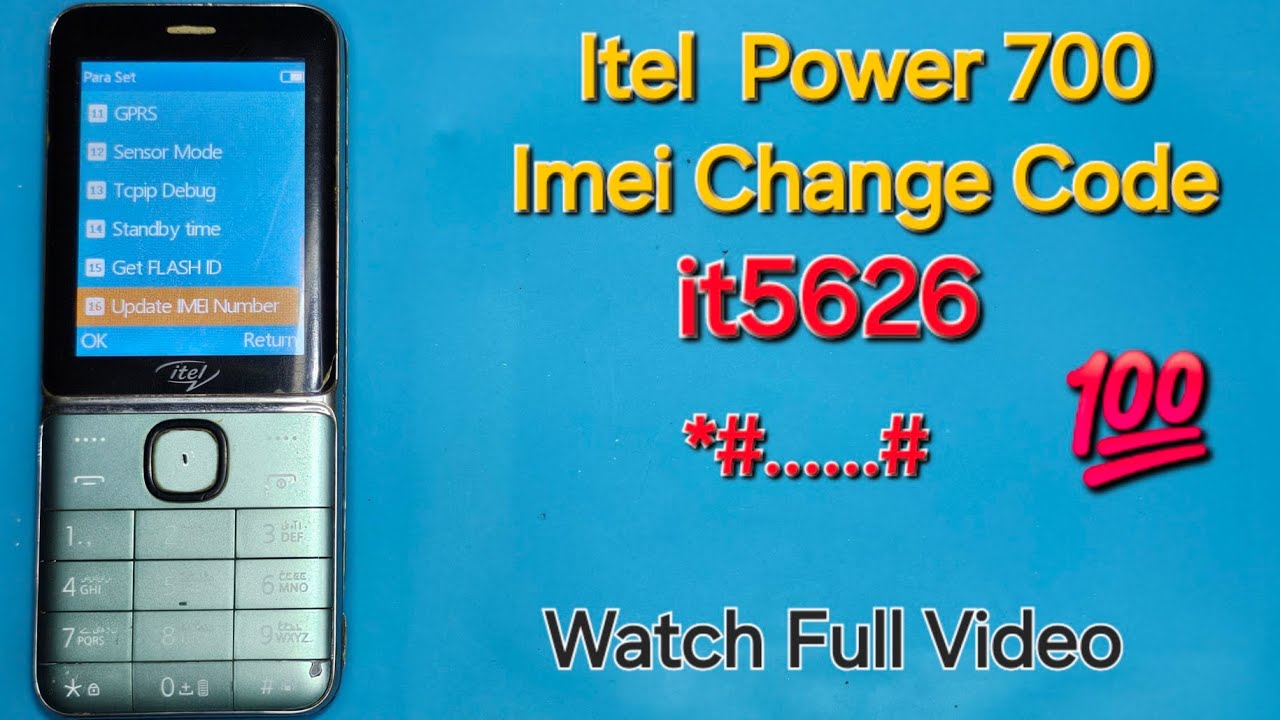 Itel Power 700 Imei Change Code || Imei Repair || on All Itel || Core ...