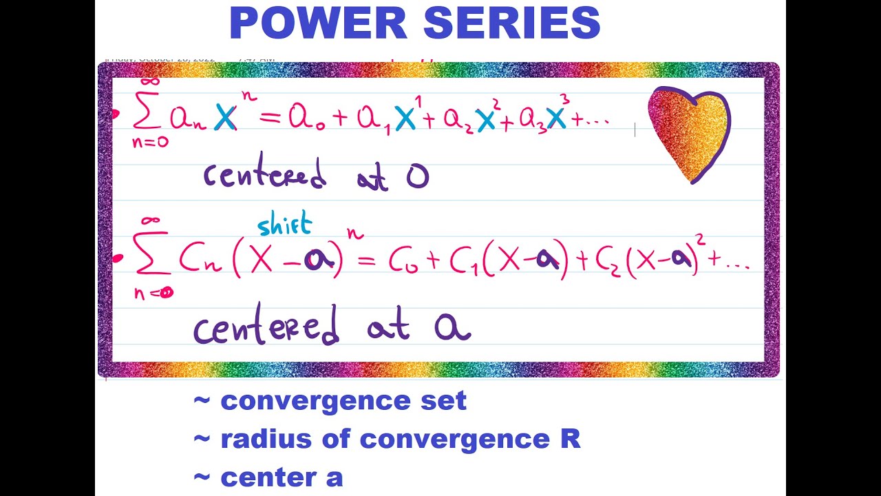 8.5 Power Series: Intro, Geom. Series & Ratio Test: convergence set ...