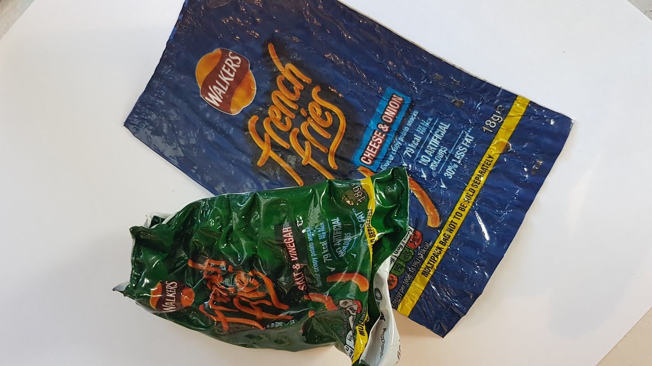 Shrinking Crisp Packets - YouTube