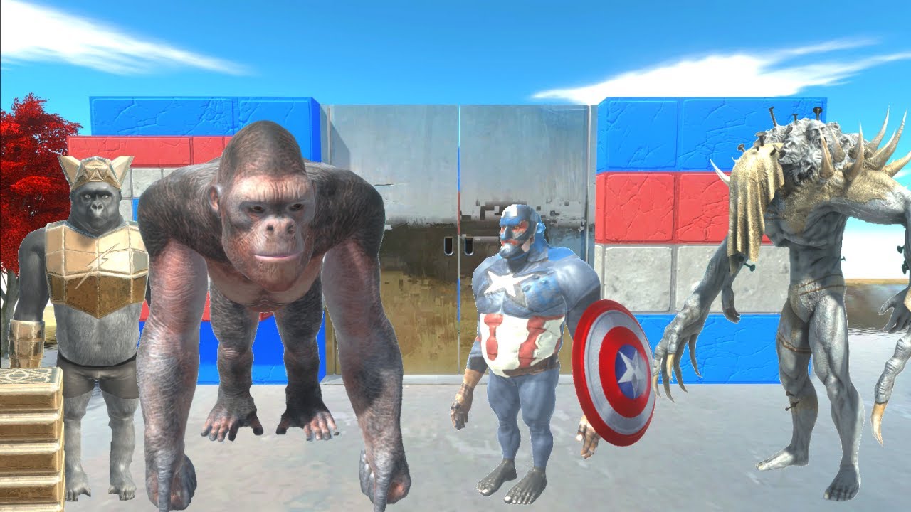 PRIMATES ATTACK SCOURGE + CAPITAIN AMERICA - ANIMAL REVOLT BATTLE ...