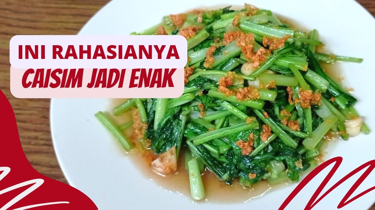 Cara mudah tumis caisim bawang putih - YouTube
