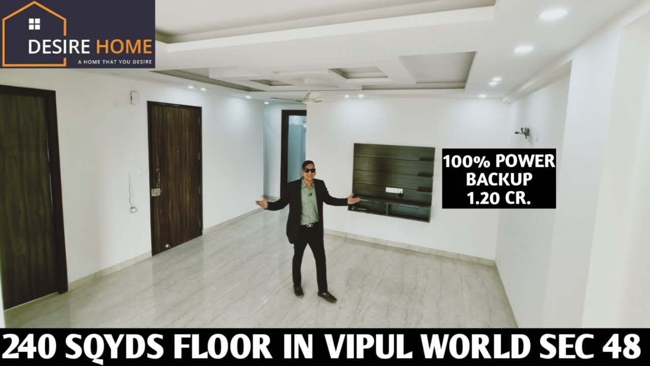 BUILDER FLOOR IN GURGAON || VIPUL WORLD SEC 48 || 240 SQ. YARDS || 3 ...