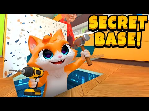 Building a HIDDEN OFFICE BASE in Granny's House in I Am Cat VR!