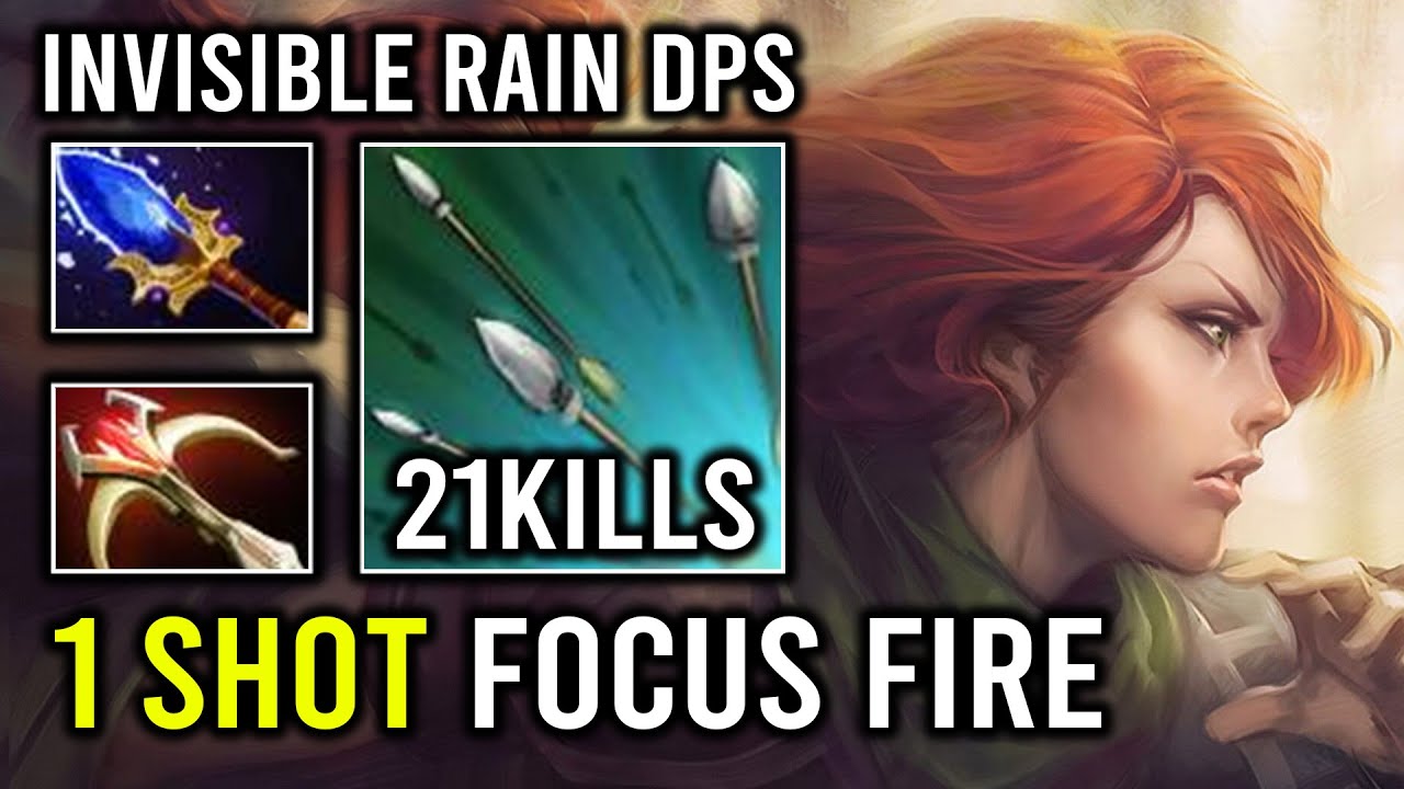 NEW 7.35 Hyper Safelane Carry 1 Shot Focus Fire Unlimited Raining Arrow Critical Windranger Dota ...