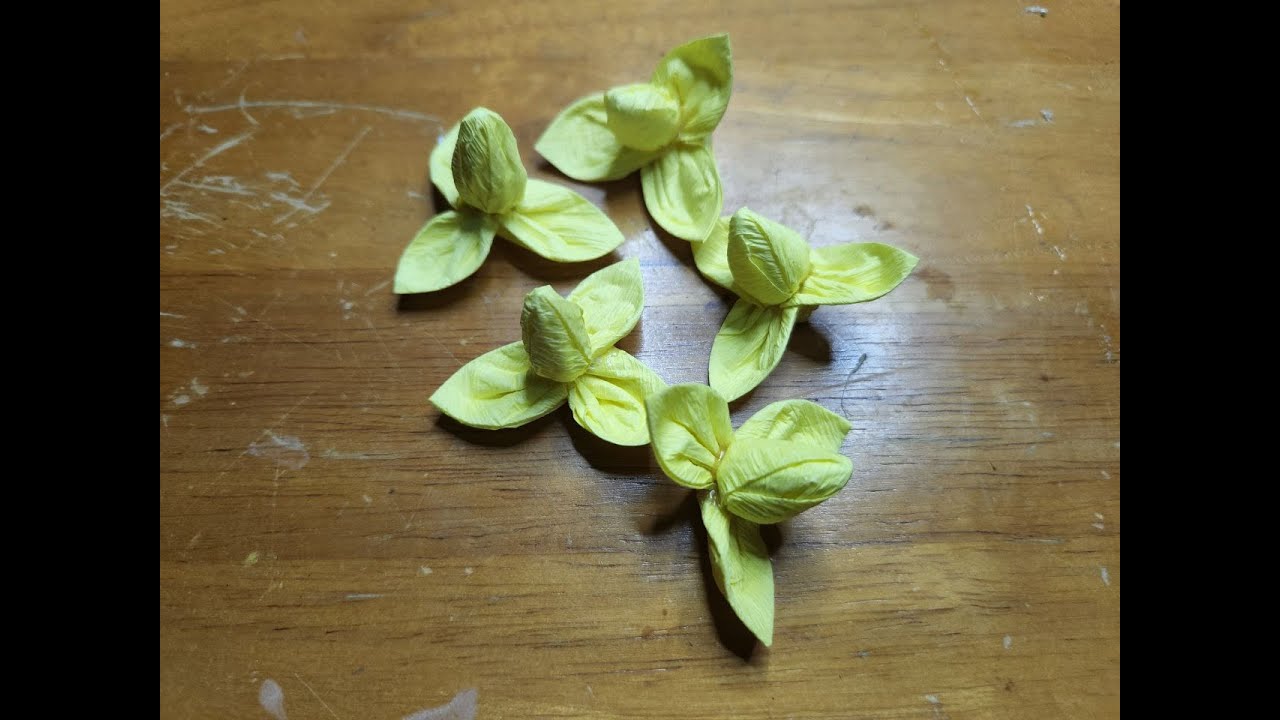 How to make Romdoul flower(Cambodia national flower) with crepe paper ...