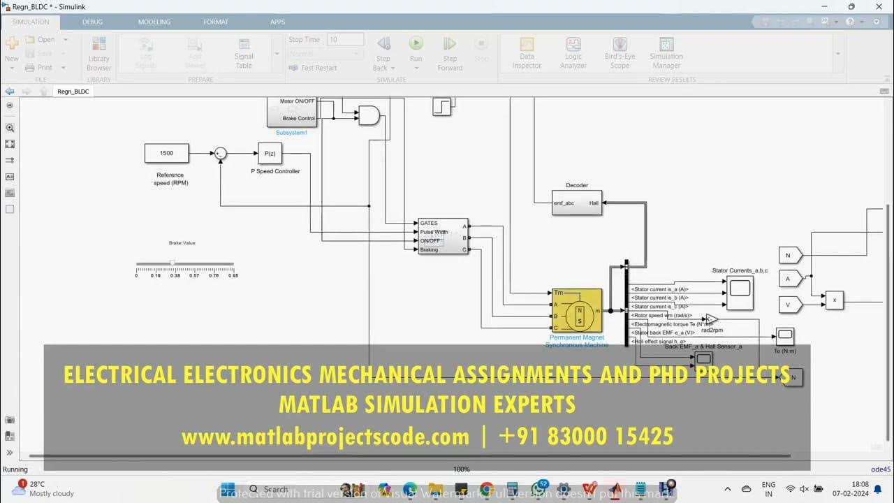 REGENERATIVE BRAKING SYSTEM USING BLDC MOTOR MATLAB SIMULINK ELECTRICAL ...