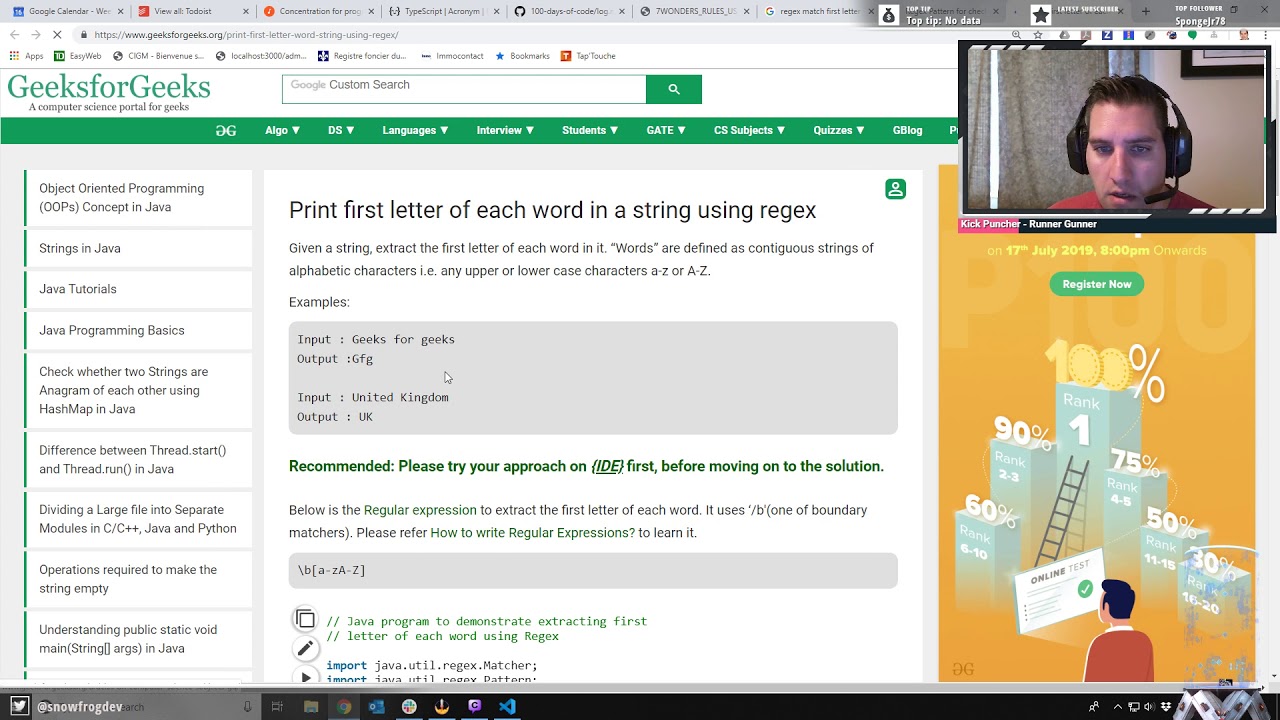 #100DaysOfCode Solving the Acronym and Anagram exercises on exercism.io - YouTube