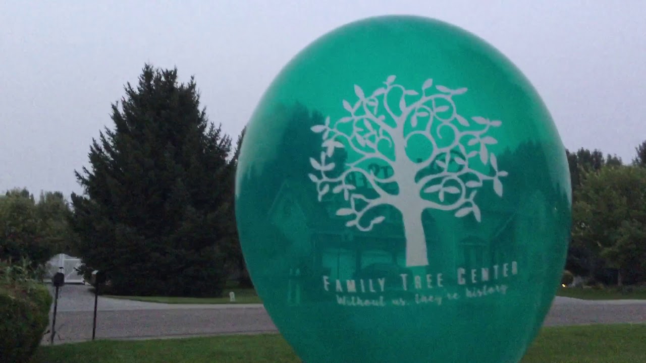 Family Tree Center helium balloon release - YouTube