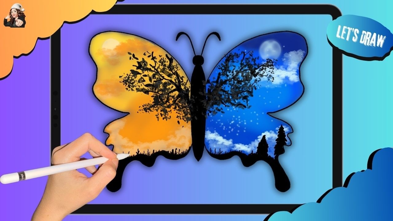 Quick & Easy Butterfly Drawing in Procreate – Fun Digital Art - YouTube