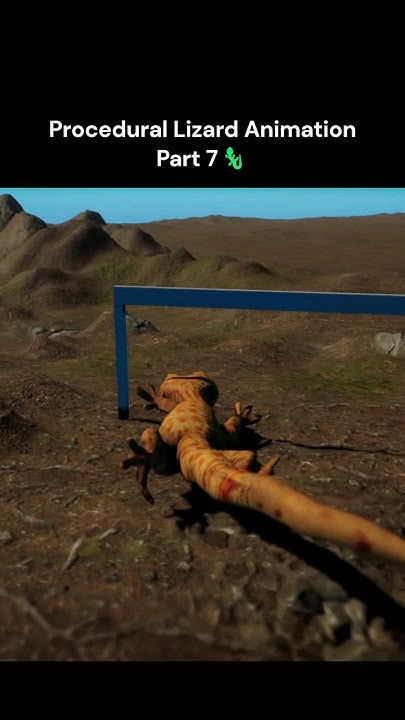 Procedural Lizard Animation Part 7 🦎 #gamedev - YouTube