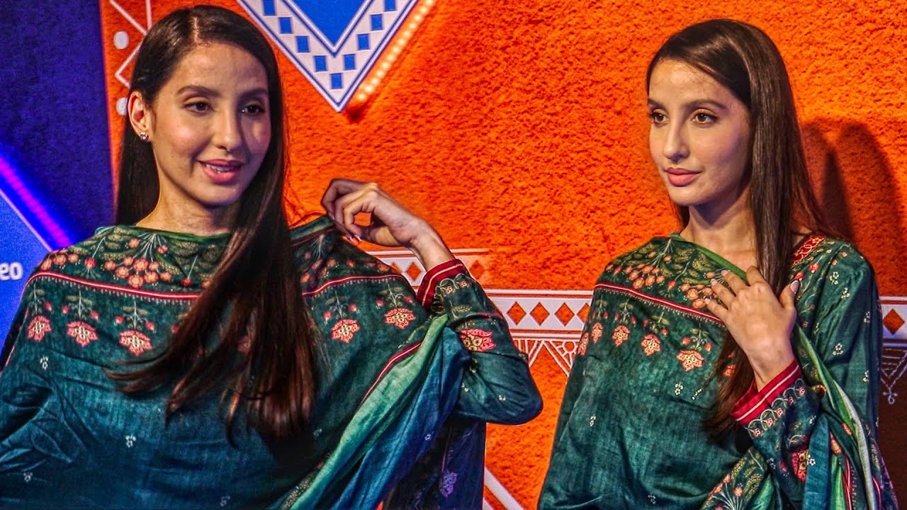 Nora Fathi Arrives in Full Indian Tradition Look at Maja Maa Red Carpat ...