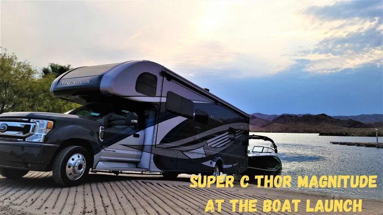 Thor Magnitude Super C RV at the Boat Launch and Diesel Fuel Costs # ...