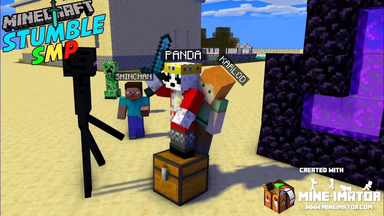 😱 STUMBLE SMP IS HERE | STUMBLE GUYS ALL YOUTUBERS IN MINECRAFT ...