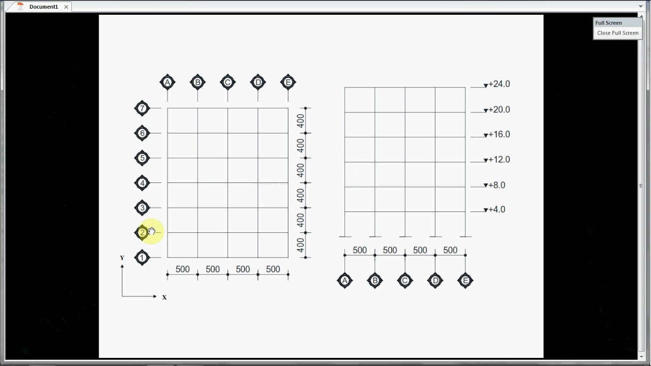 Tutorial Etabs 9.7 - Pengaturan Grid (Part 1) - YouTube