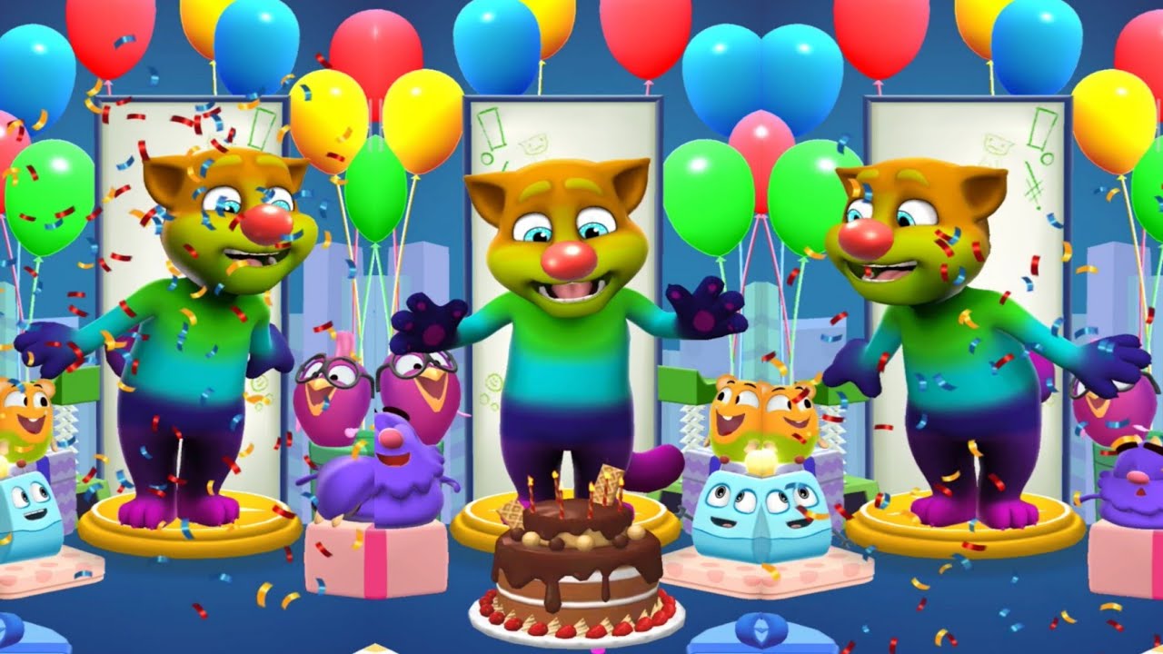 My Talking Tom 2 🎉 Happy Birthday 🎂 Level 60🎈 - YouTube
